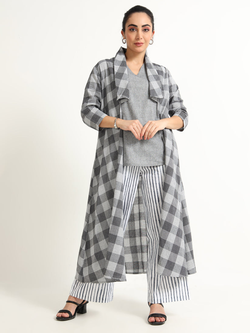 Cut Shawl collar Long Shrug – Reepeat